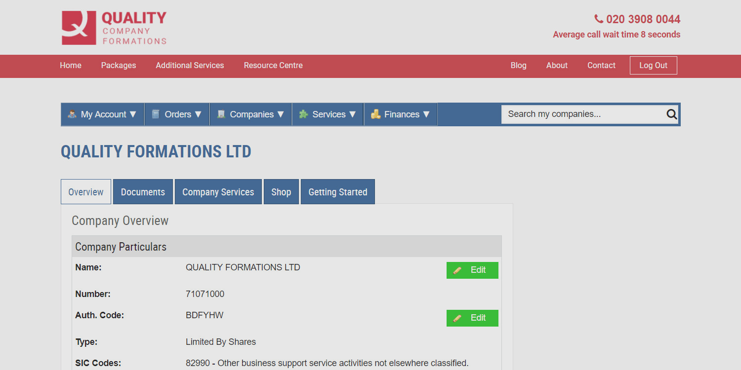 The company authentication code – your key to filing online